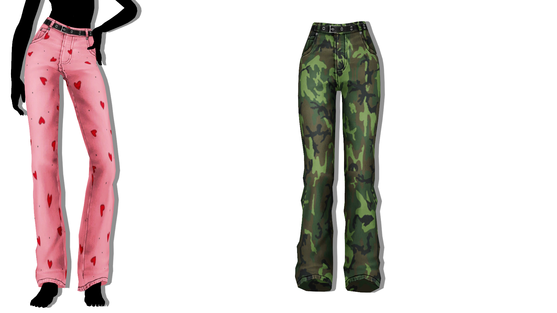 MMD - Sims 4 AxA - Chloe Jeans Patterns by fake-n-true on DeviantArt