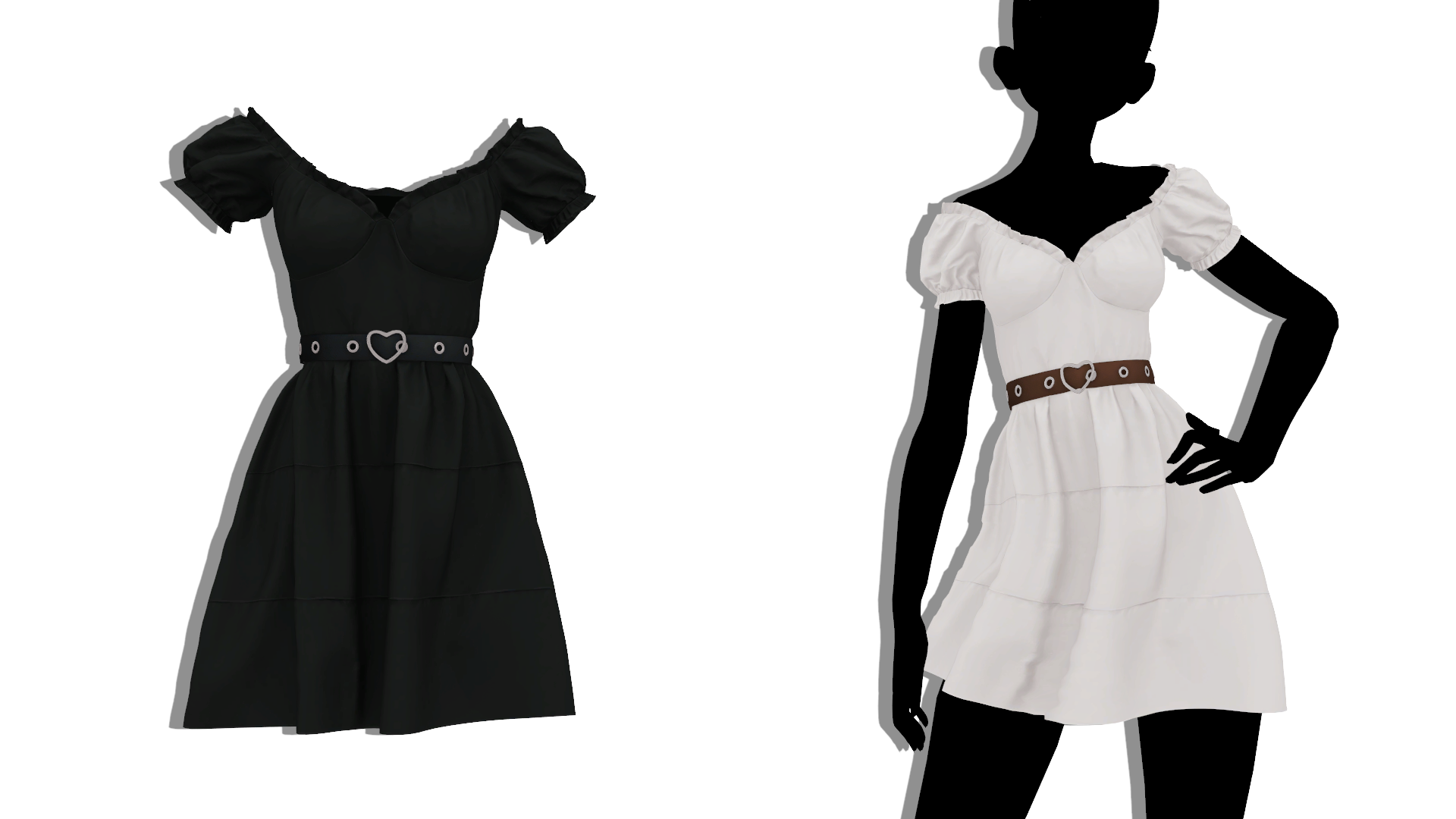 MMD - Sims 4 Ruffle Hem Dress by fake-n-true on DeviantArt