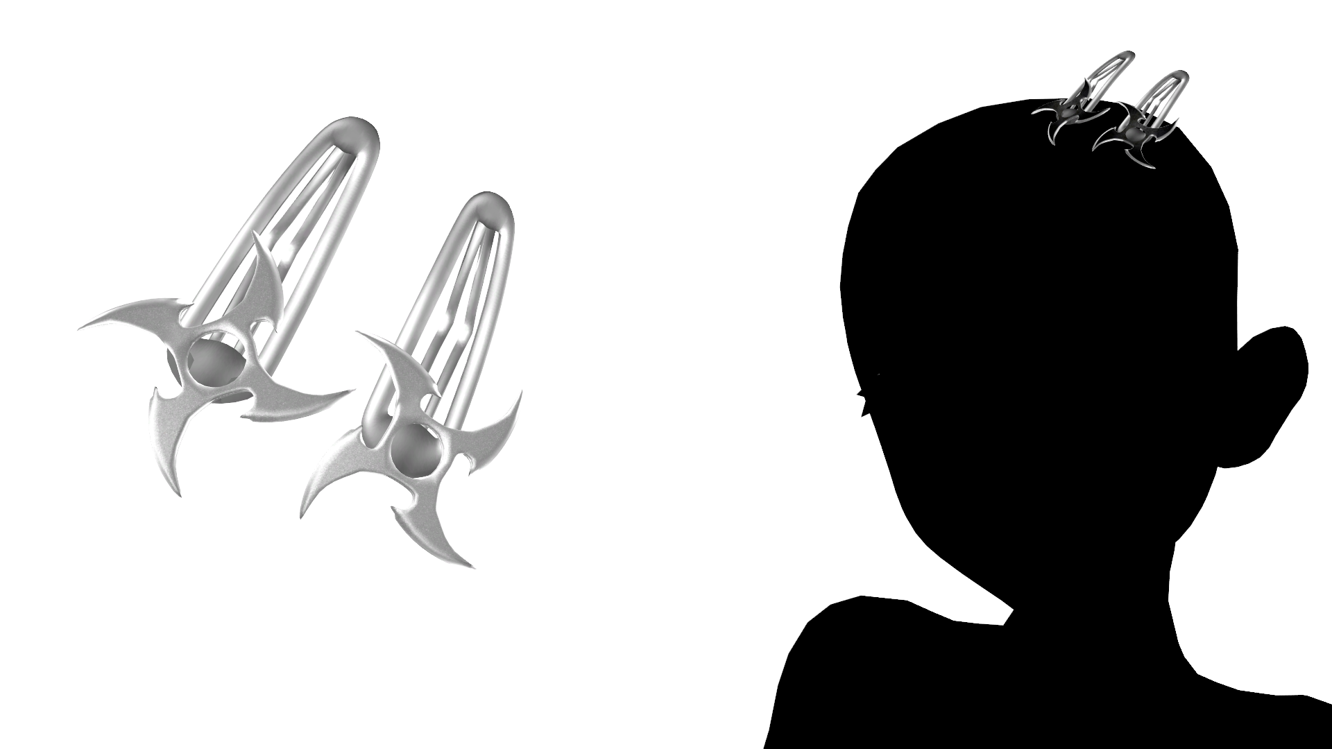 MMD - Sims 4 Ninja Darts Hairclips by fake-n-true on DeviantArt