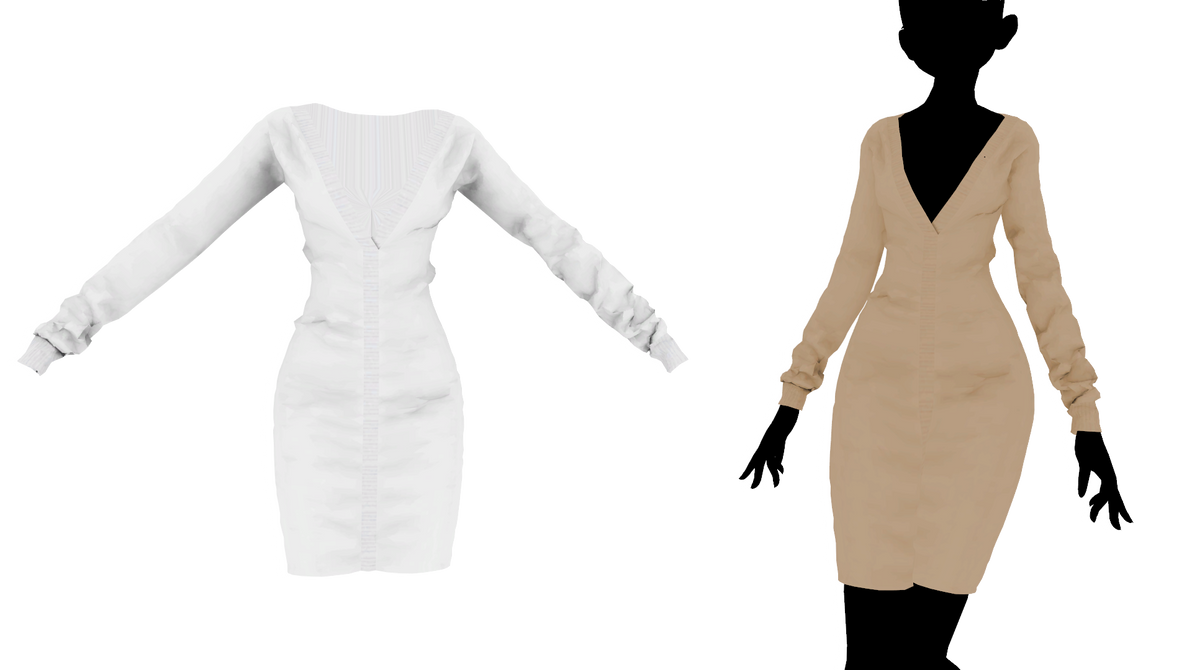 MMD - Sims 4 FENTY dress by fake-n-true on DeviantArt