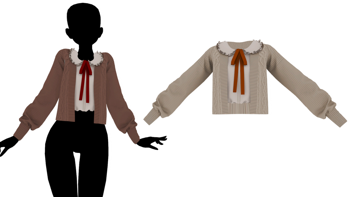 MMD - Sims 4 Cable Knit Cardigan by fake-n-true on DeviantArt