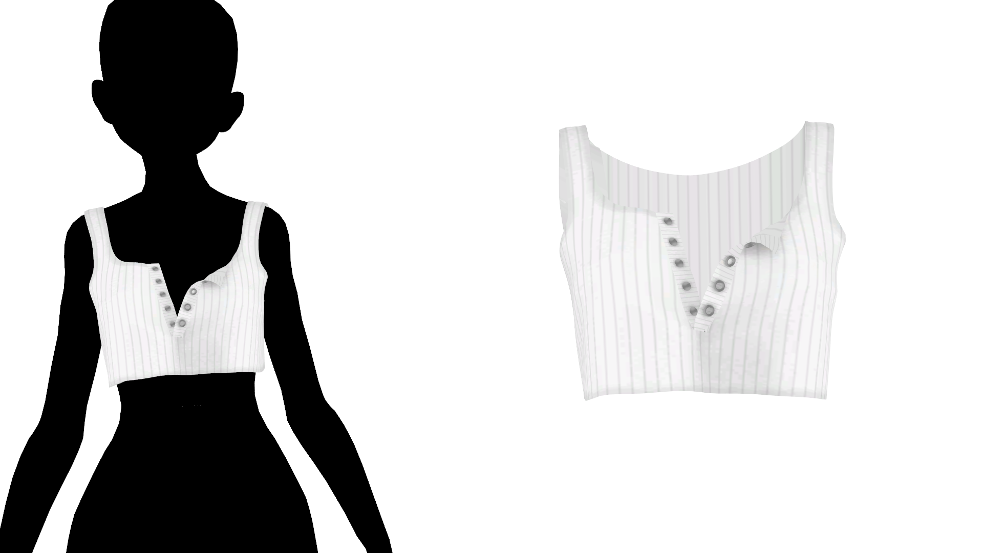 MMD - Sims 4 Button Tank Top by fake-n-true on DeviantArt