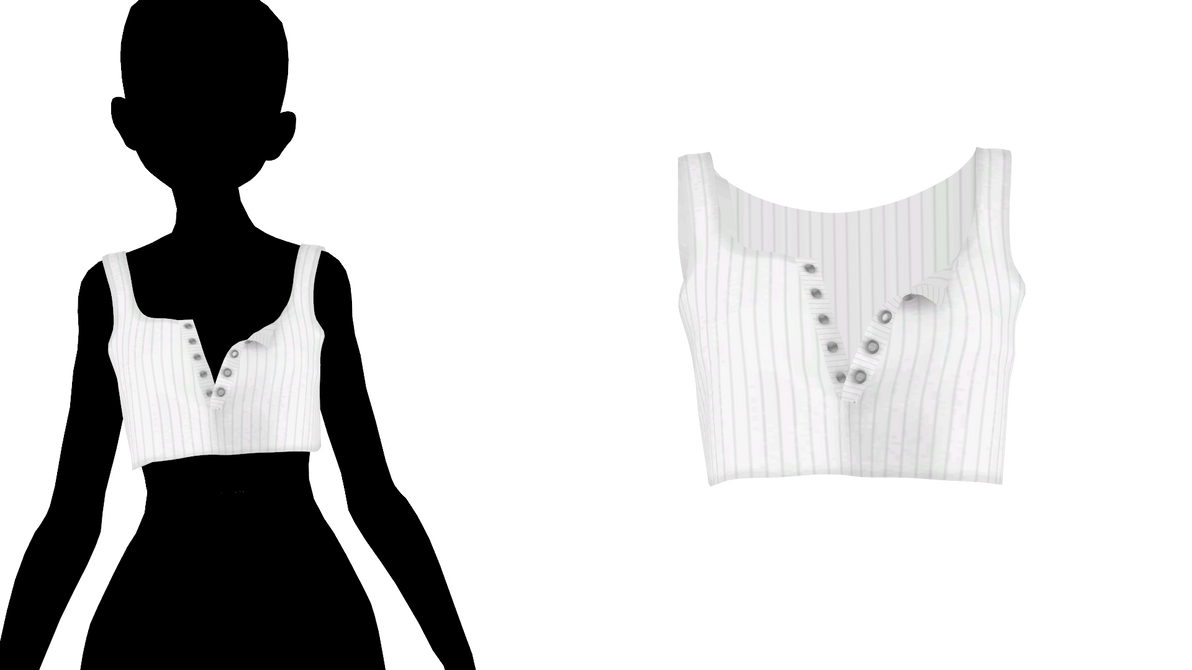 MMD - Sims 4 Button Tank Top by fake-n-true on DeviantArt