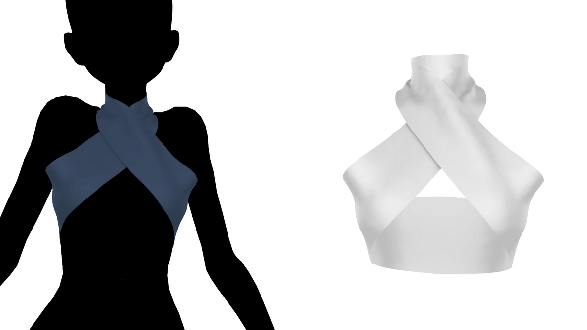 MMD - Sims 4 Cross Halter Top by fake-n-true on DeviantArt