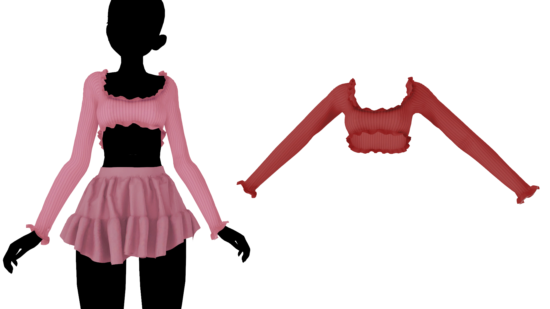 MMD - Sims 4 Ruffles Top by fake-n-true on DeviantArt