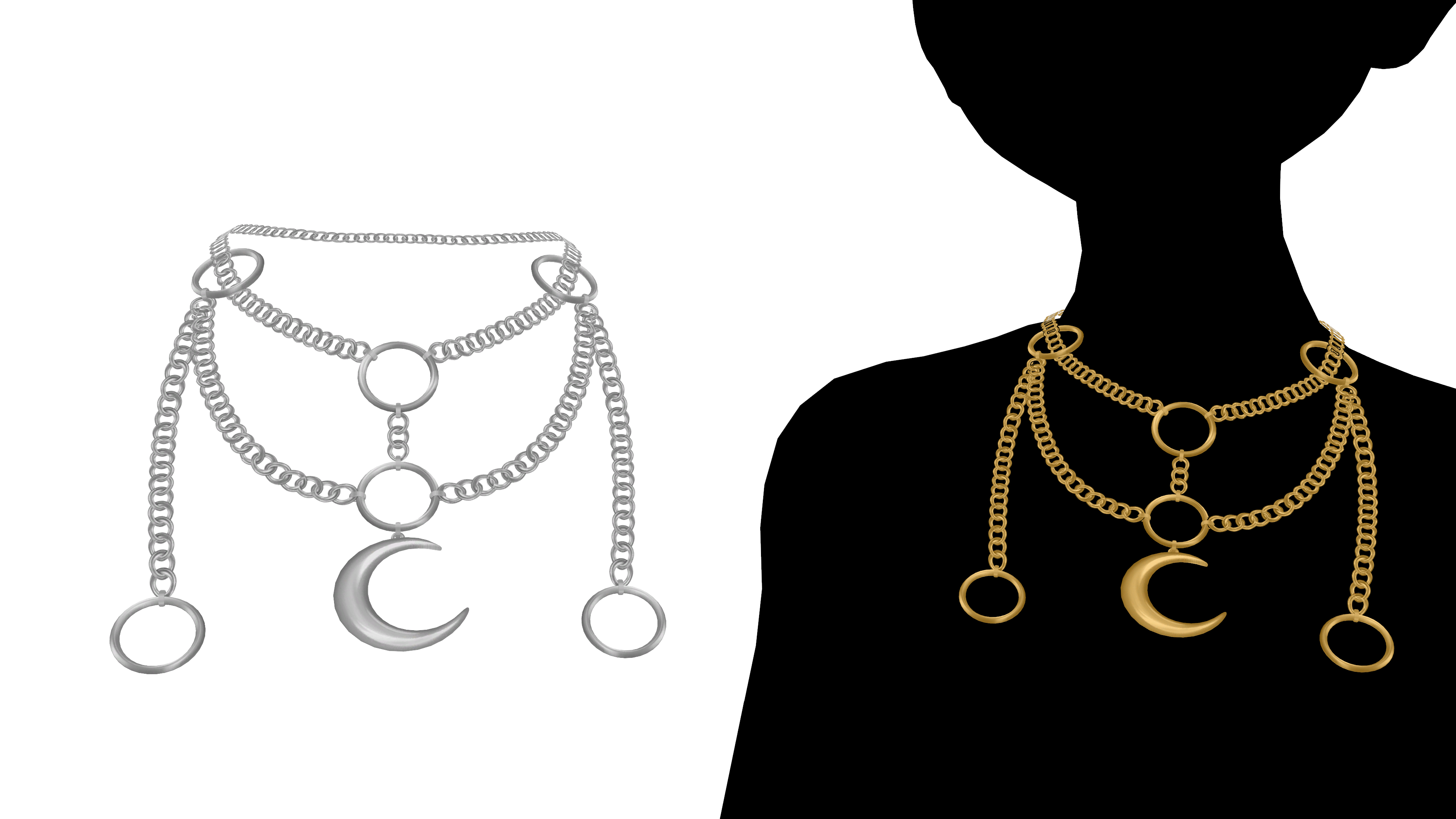 MMD - Sims 4 Crescent Necklace by fake-n-true on DeviantArt
