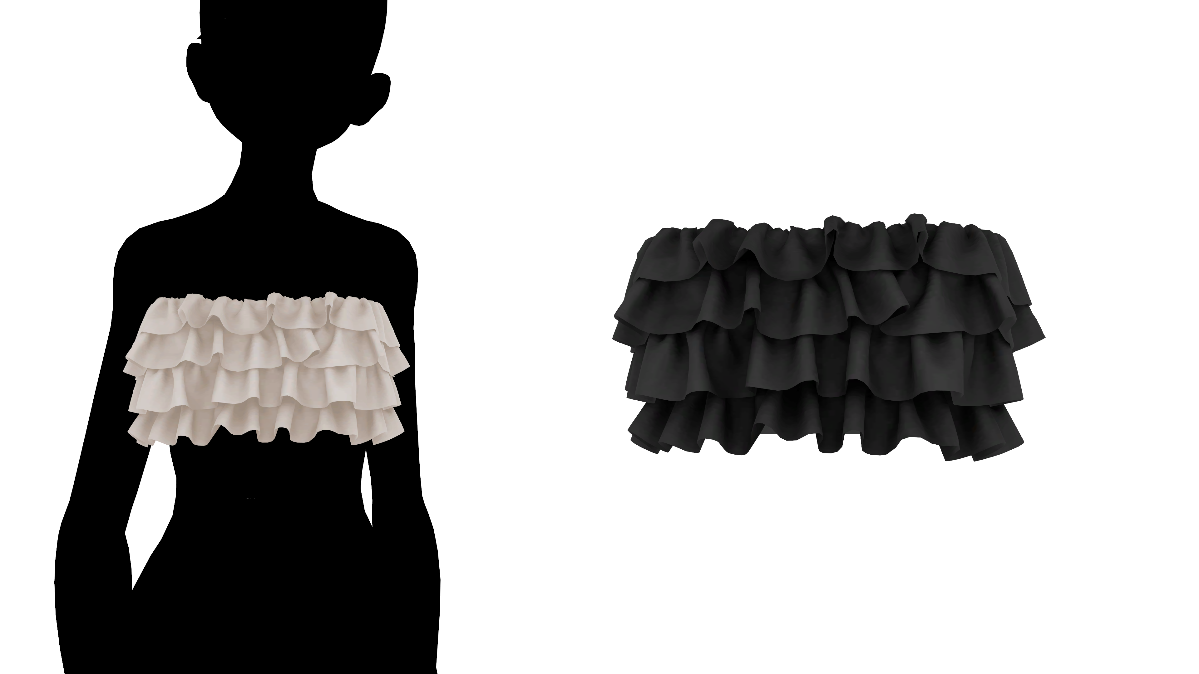 MMD - Sims 4 Frilly Tube Top by fake-n-true on DeviantArt