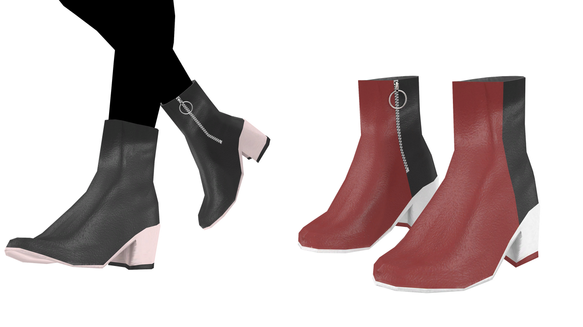 MMD - Sims 4 red champagne boots by fake-n-true on DeviantArt