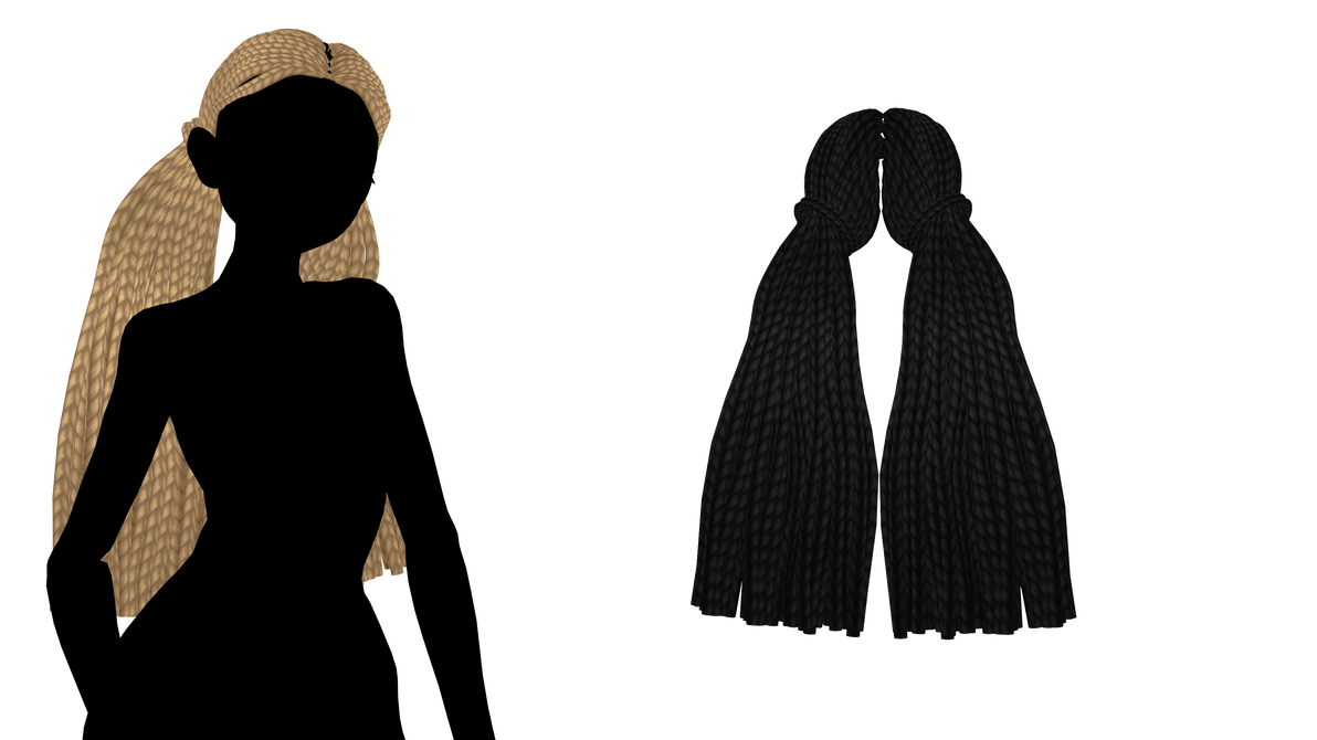 MMD - Sims 4 Bonisha Braids by fake-n-true on DeviantArt