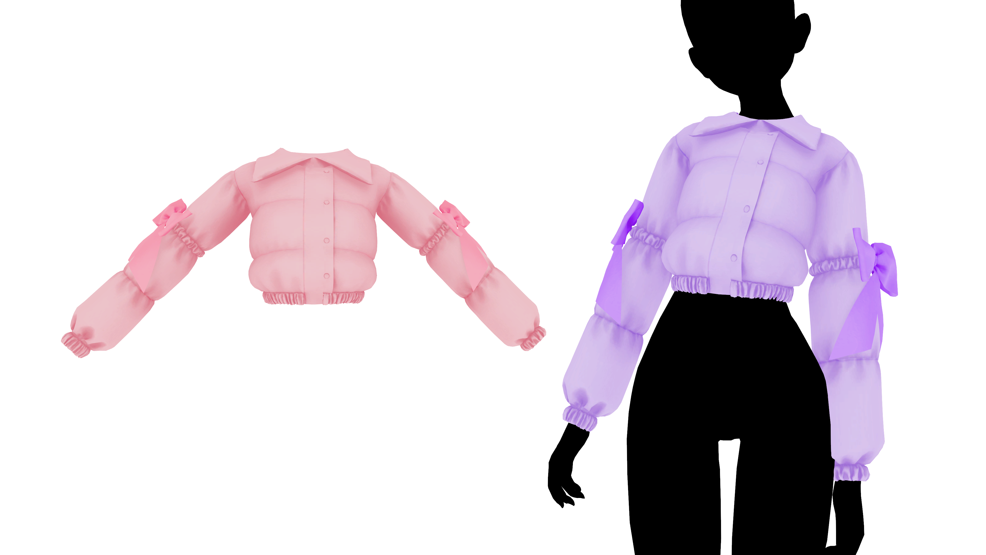 MMD - Sims 4 Puffer Jacket with Bows by fake-n-true on DeviantArt