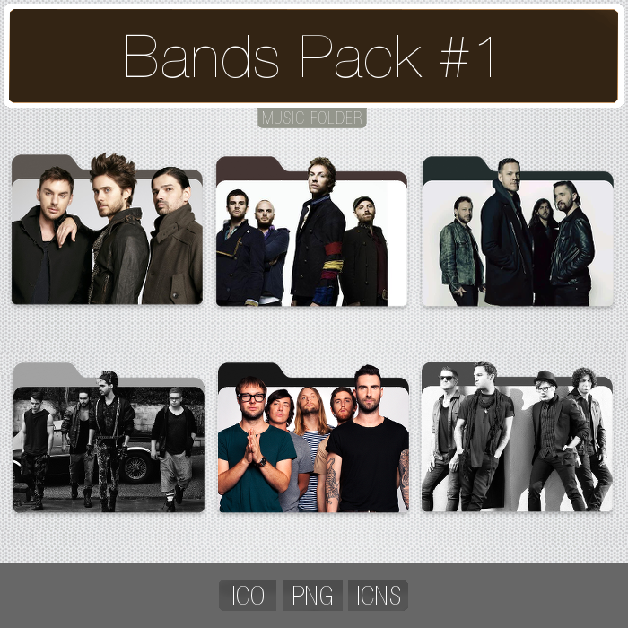 Bands Pack #1 (Folder Icon Pack) by YosemiteDesign on DeviantArt