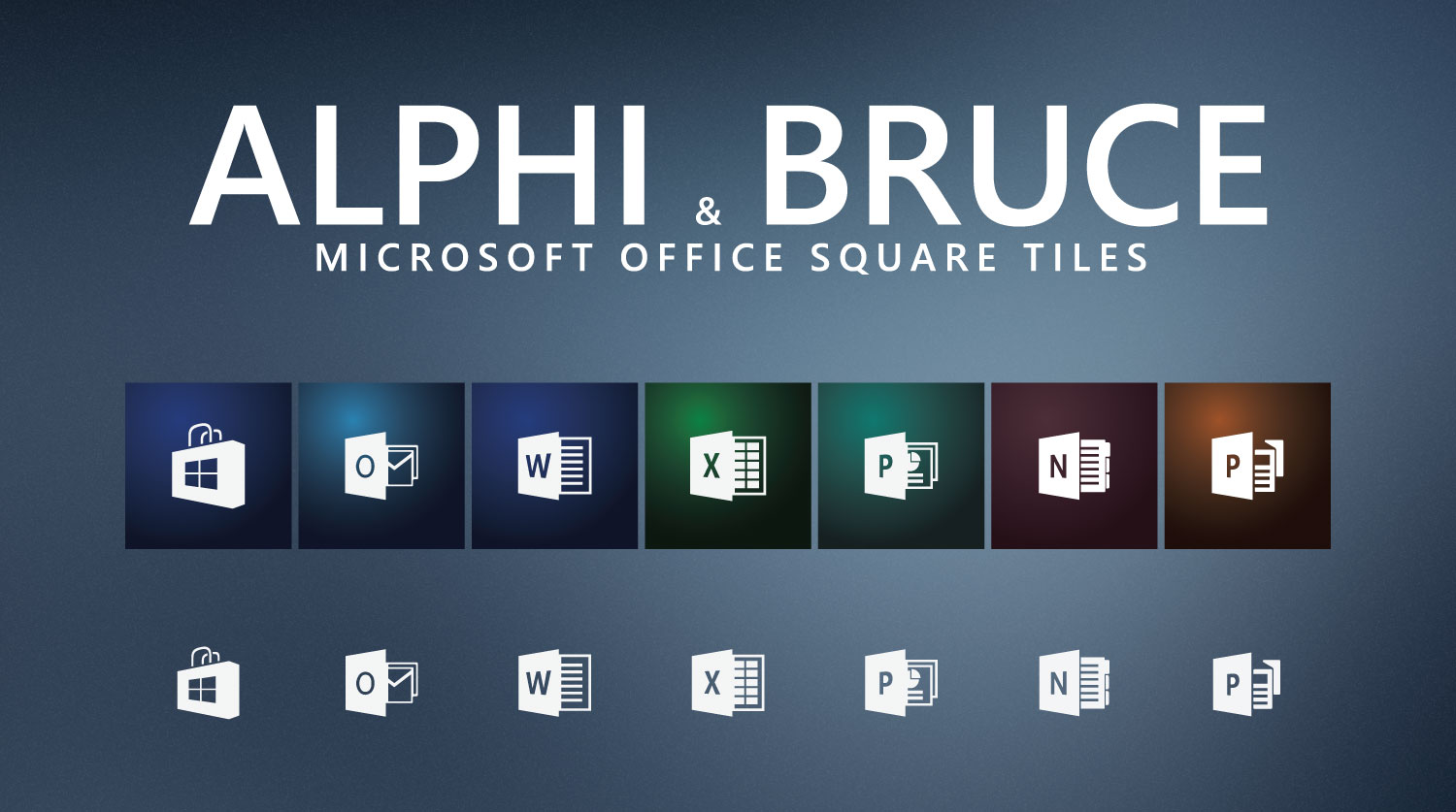 Microsoft Office Icons Tiles