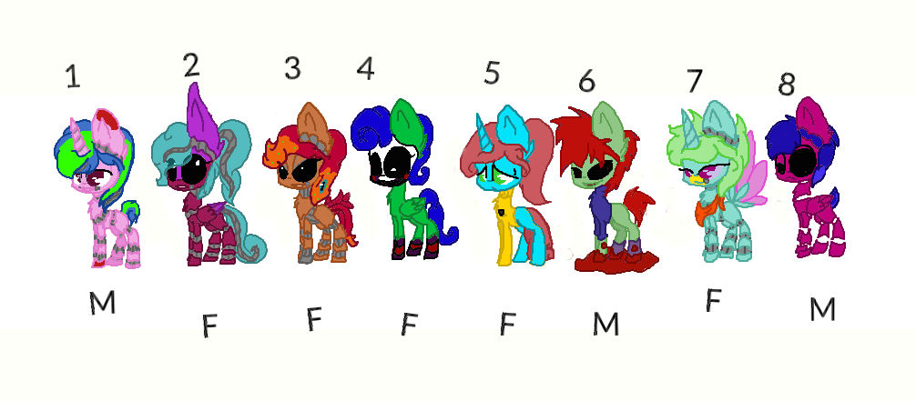 Fnaf inspired Mlp Adoptables 5 -Closed- by midnightdarkness2054 on ...