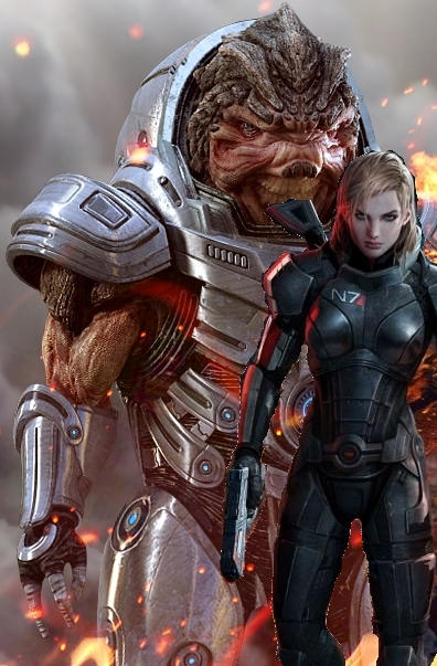 A krogan lover, and the family business by gameguy199 on DeviantArt