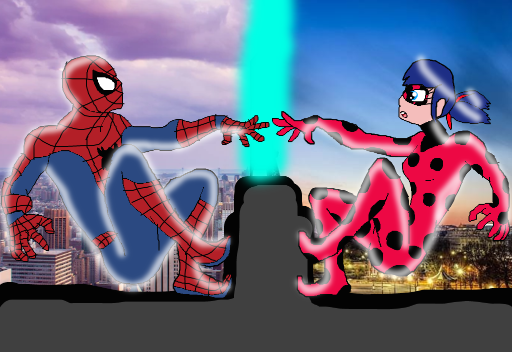 Spider-Man encounters Ladybug by alvaxerox on DeviantArt