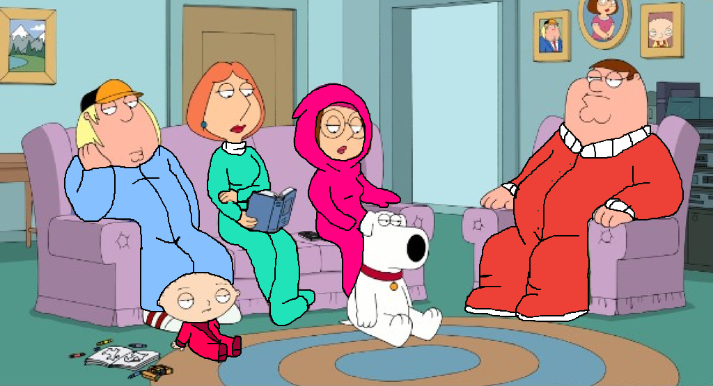 The Griffin Family in onesies by alvaxerox on DeviantArt