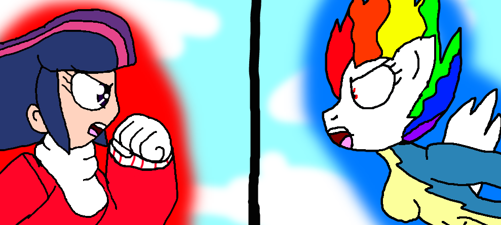 Red Guardian Twilight vs Super Rainbow Dash by alvaxerox on DeviantArt
