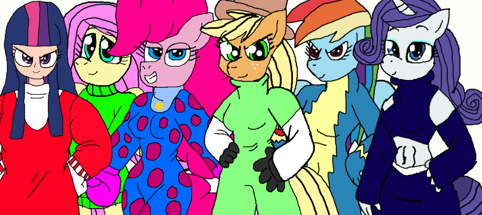 The Mane 6 (My version) 2 by alvaxerox on DeviantArt