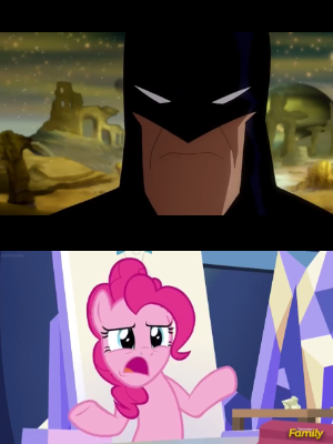 Batman Glare at pinkie pie by batman714 on DeviantArt