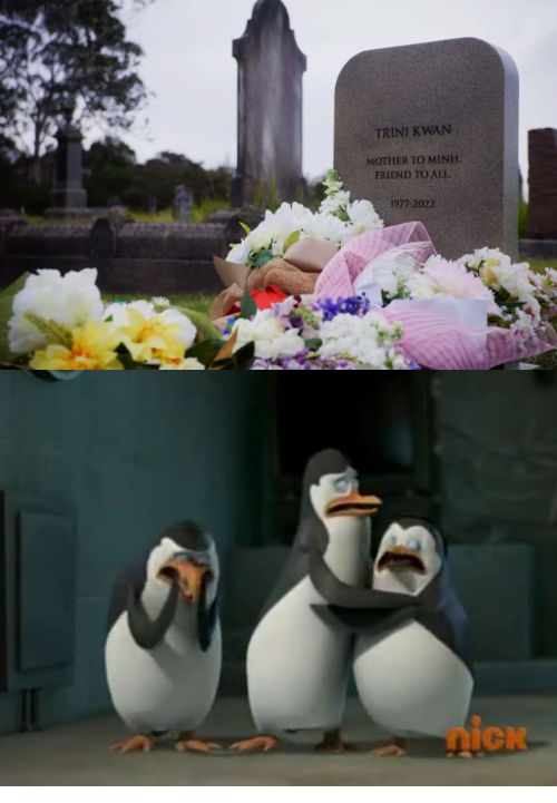 three penguins cries of trini kwan death by batman714 on DeviantArt