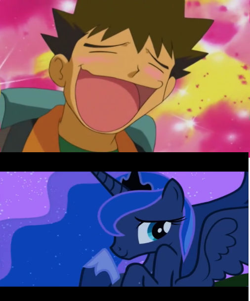 Brock is falling in love of princess luna by batman714 on DeviantArt