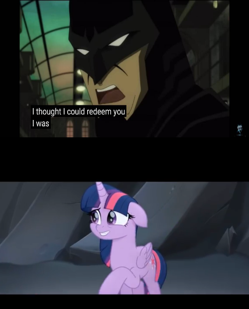 Batman is disappointed of twilight sparkle by batman714 on DeviantArt