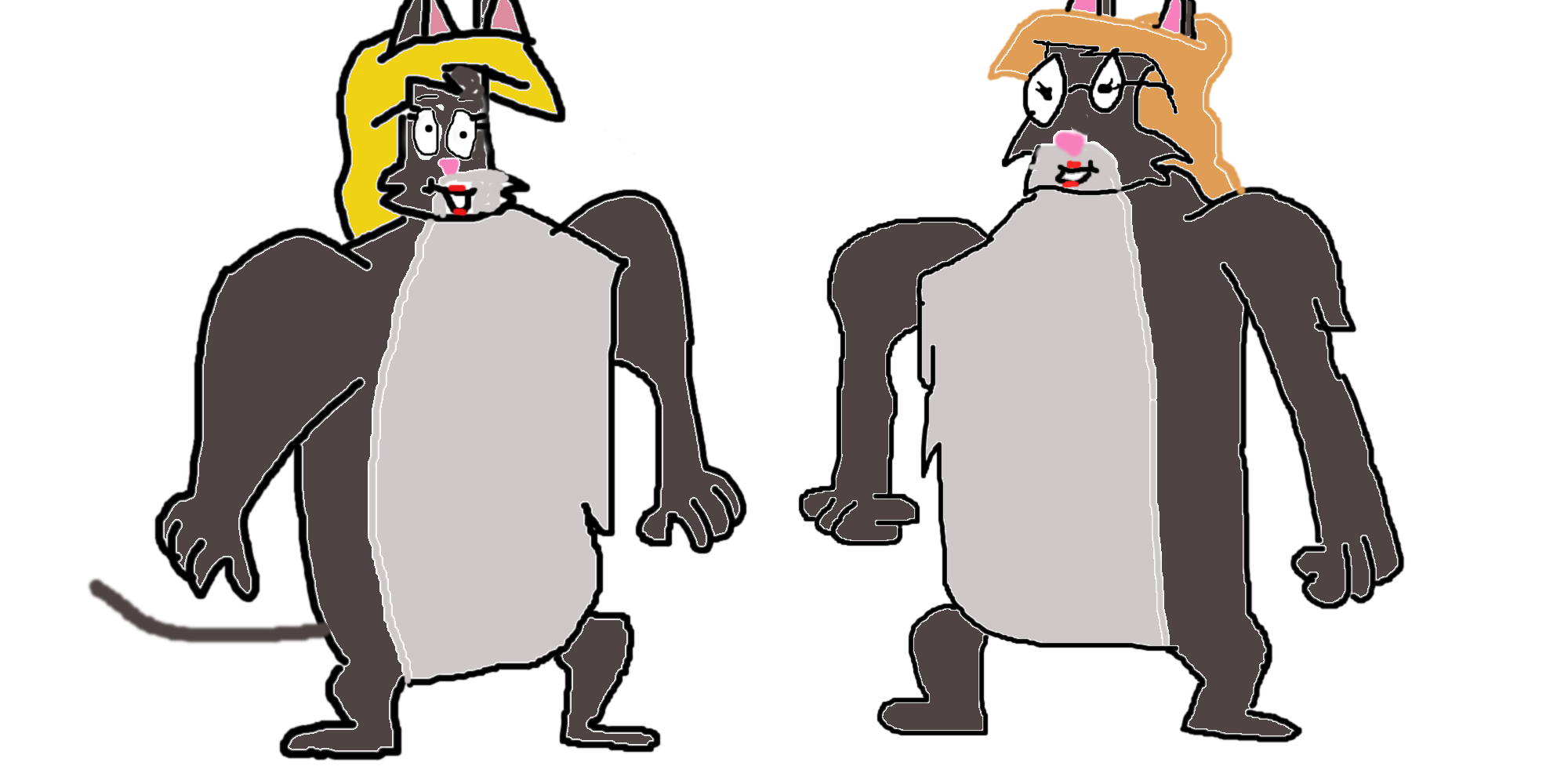 Zara and Erika dawson in cartoonish strong cats by batman714 on DeviantArt