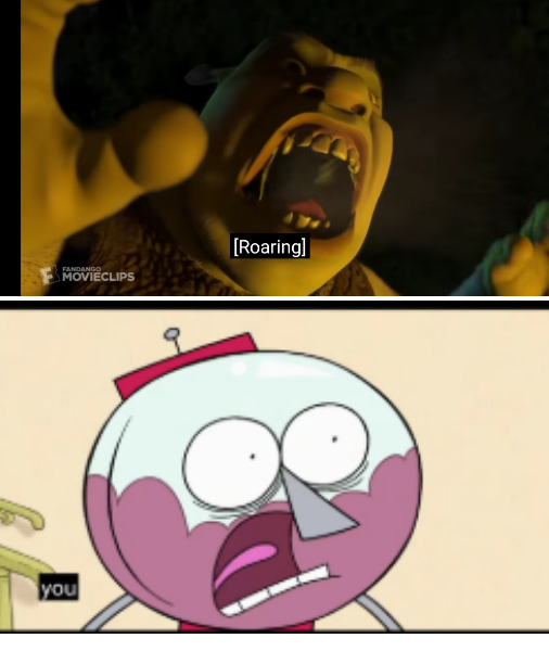 shrek scared benson by batman714 on DeviantArt