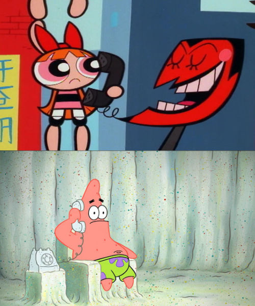patrick got a call by blossom by batman714 on DeviantArt
