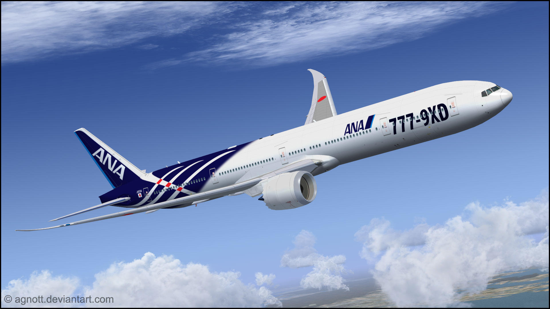 B777-9X All Nippon Airways (777-9XD) Repaint by agnott on DeviantArt