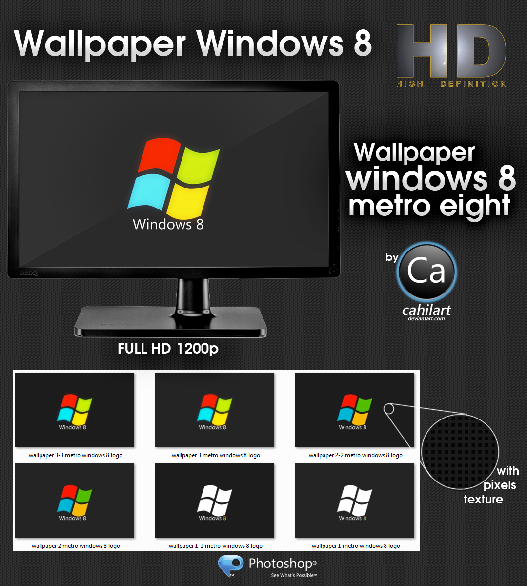 Wallpaper Windows Metro 8 logo by CaHilART on DeviantArt