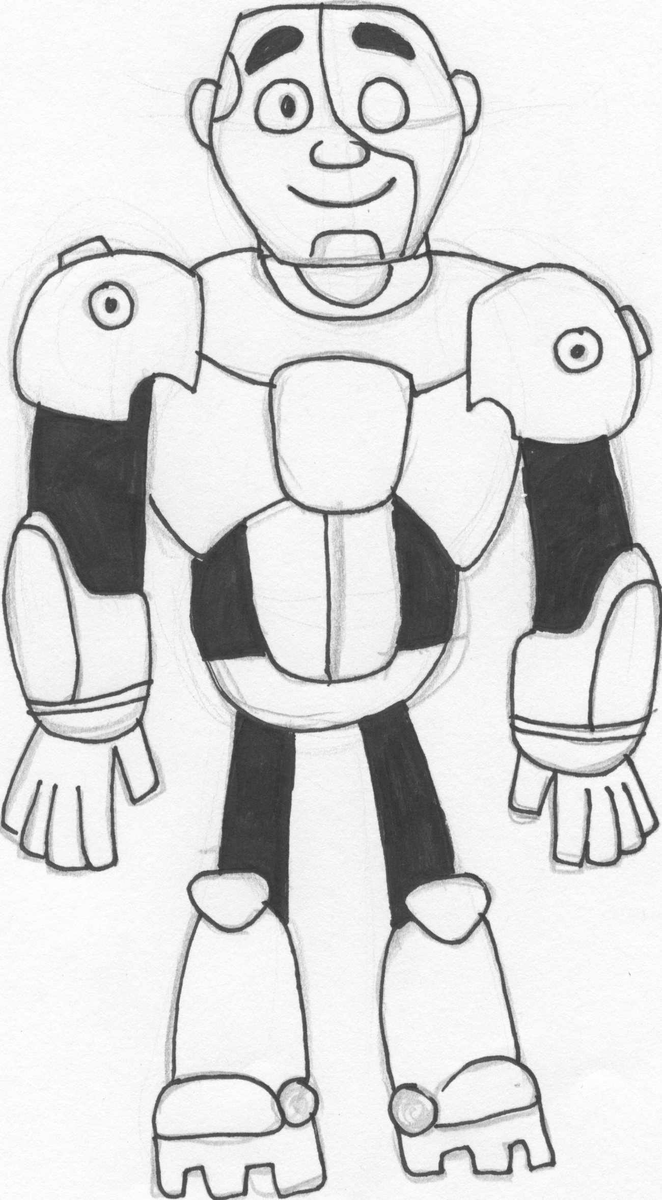 How To Draw Cyborg From Teen Titans Go