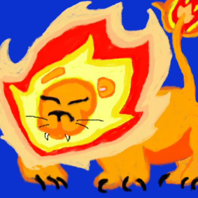 Lion of fire by Grasshopperknightcm on DeviantArt