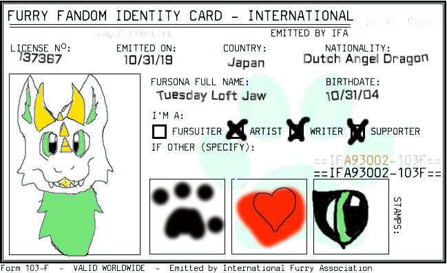 Furry Fandom ID Card by GoddessOfFear666 on DeviantArt