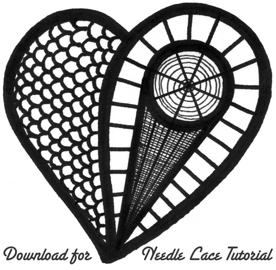 Needle Lace Heart Tutorial by Wabbit-t3h on DeviantArt