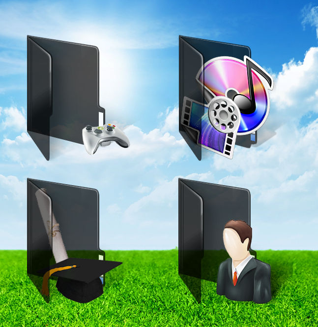 4 more Windows 7 Glass Folders by Bonscha on DeviantArt