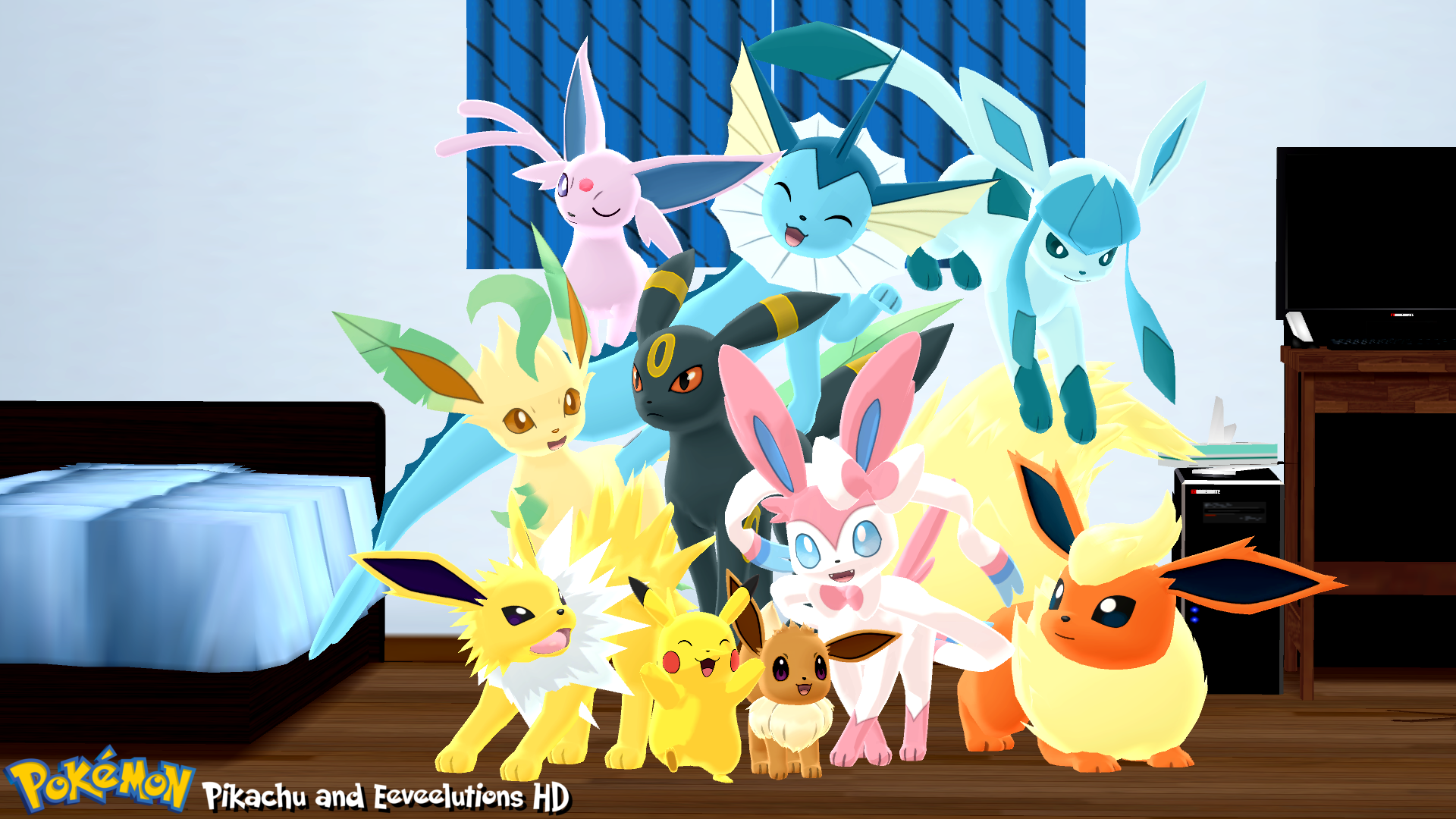 (MMD Model) Pikachu and Eeveelutions HD Download by EdgarDALoquendo on ...
