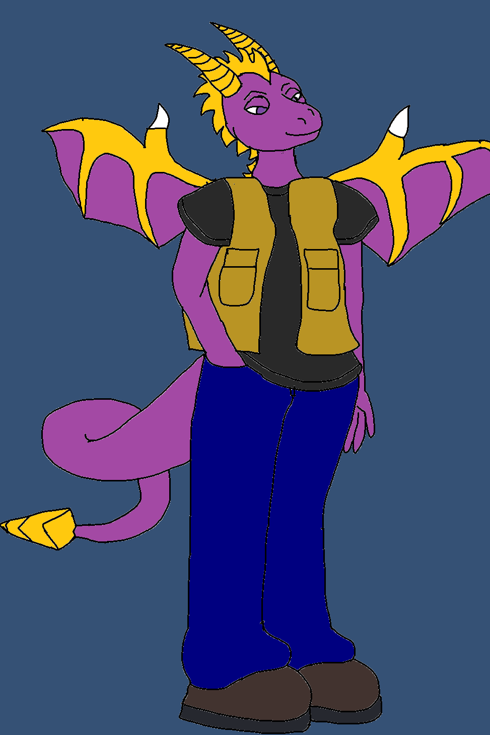 Anthro Spyro The Dragon by Ant-D on DeviantArt