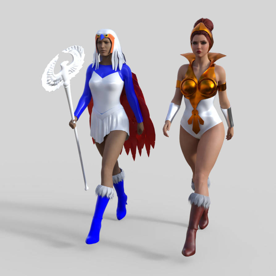 Sorceress and Teela Walking by Deltara on DeviantArt