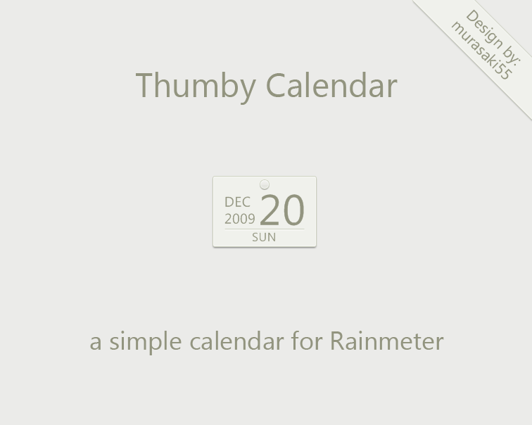 Thumby Calendar Rainmeter by murasaki55 on DeviantArt