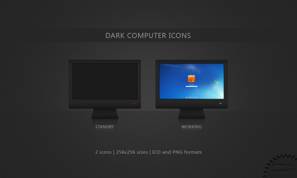 Dark Computer Icons by murasaki55 on DeviantArt