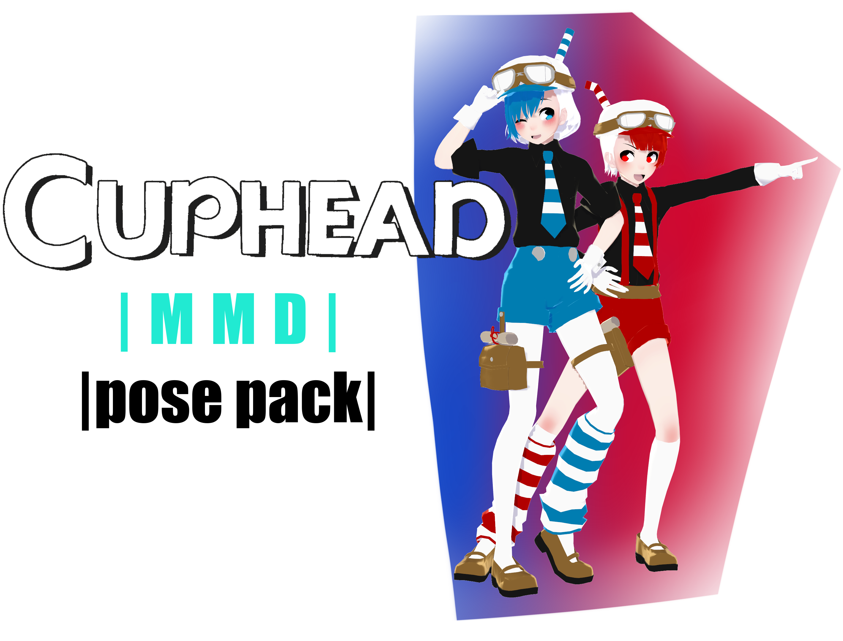 Cuphead pose pack |DL| by BorisIsBestWolf on DeviantArt