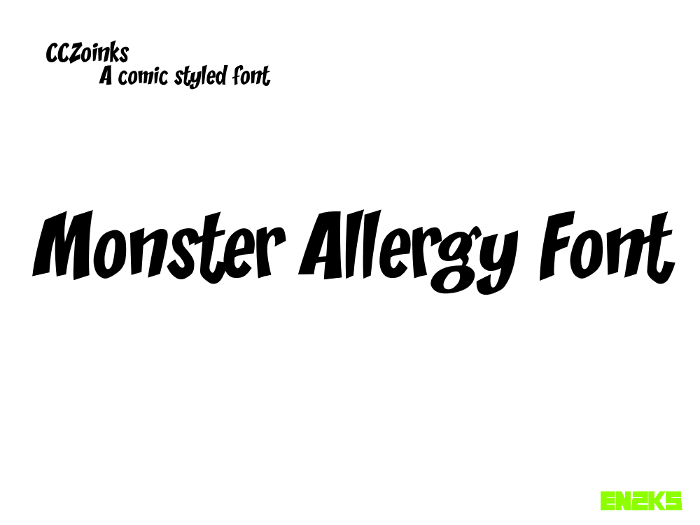 Monster Allergy Font (CCZoinks) by elinery2005 on DeviantArt