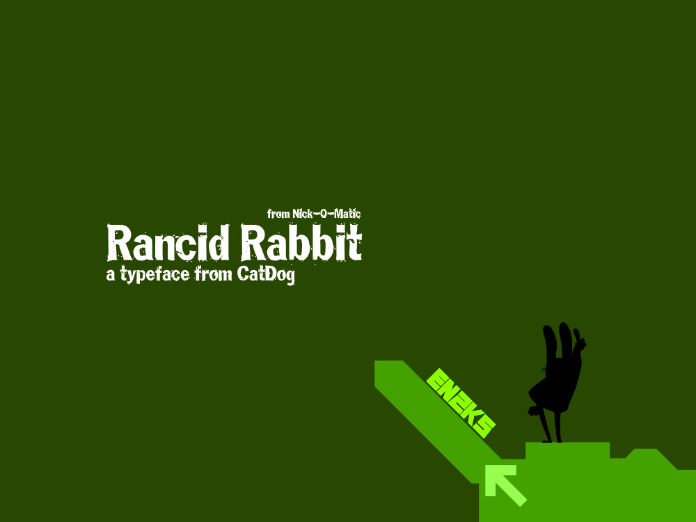 Rancid Rabbit (a typeface from CatDog) by elinery2005 on DeviantArt
