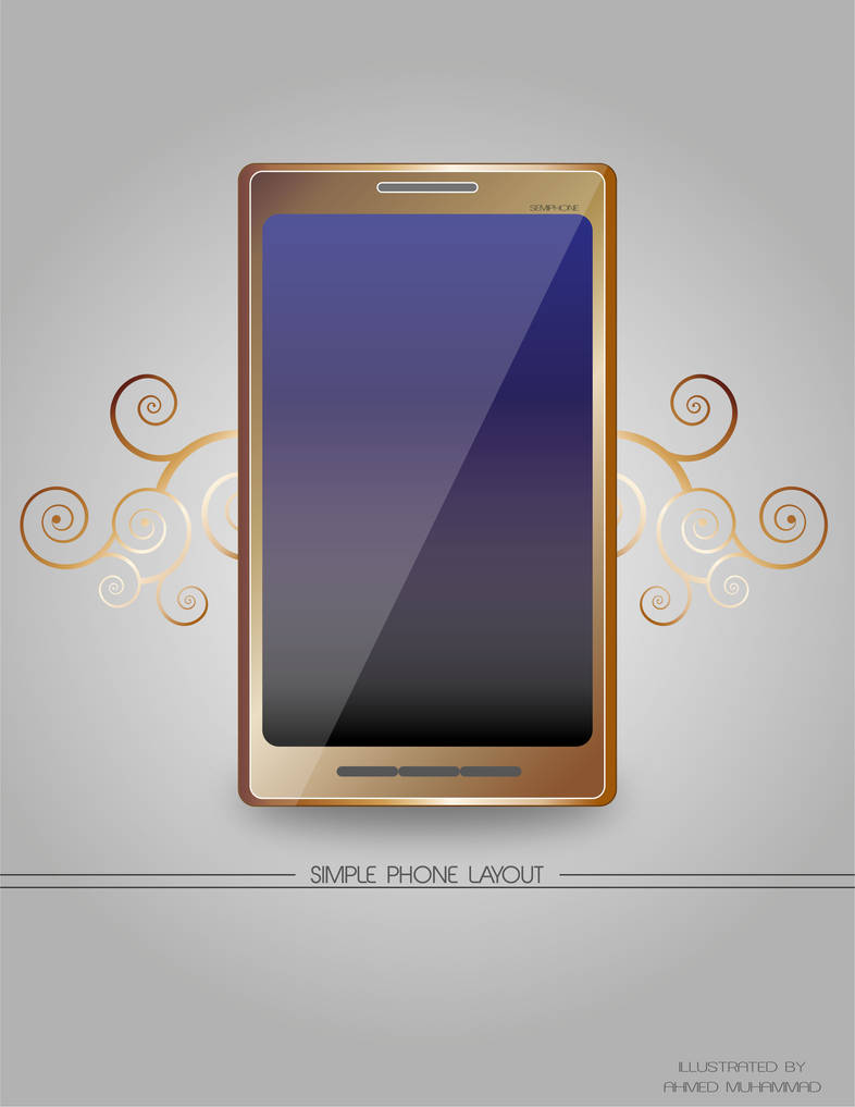 Simple Phone Layout by ahmedcomap on DeviantArt