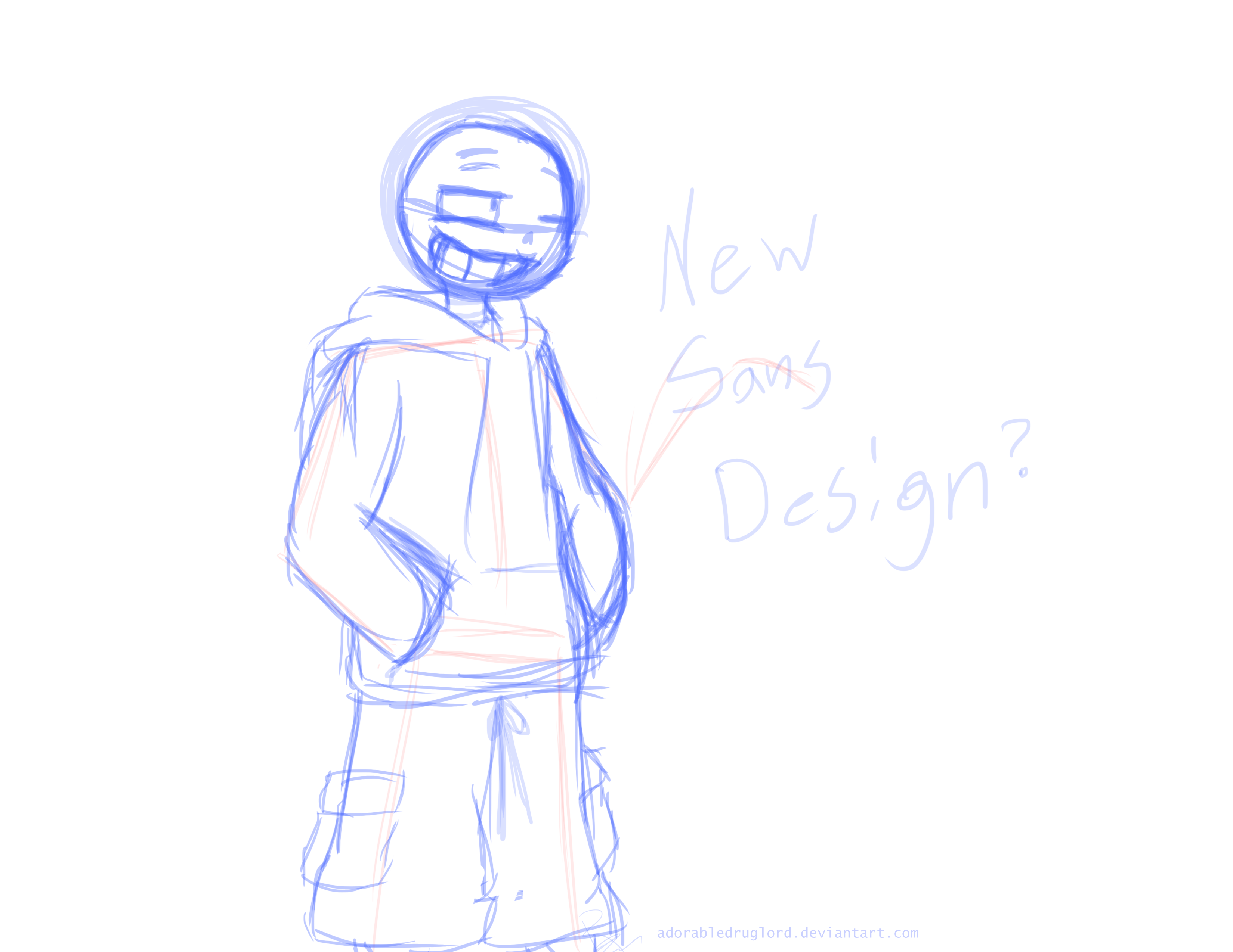 Sans sketch by AdorableDrugLord on DeviantArt