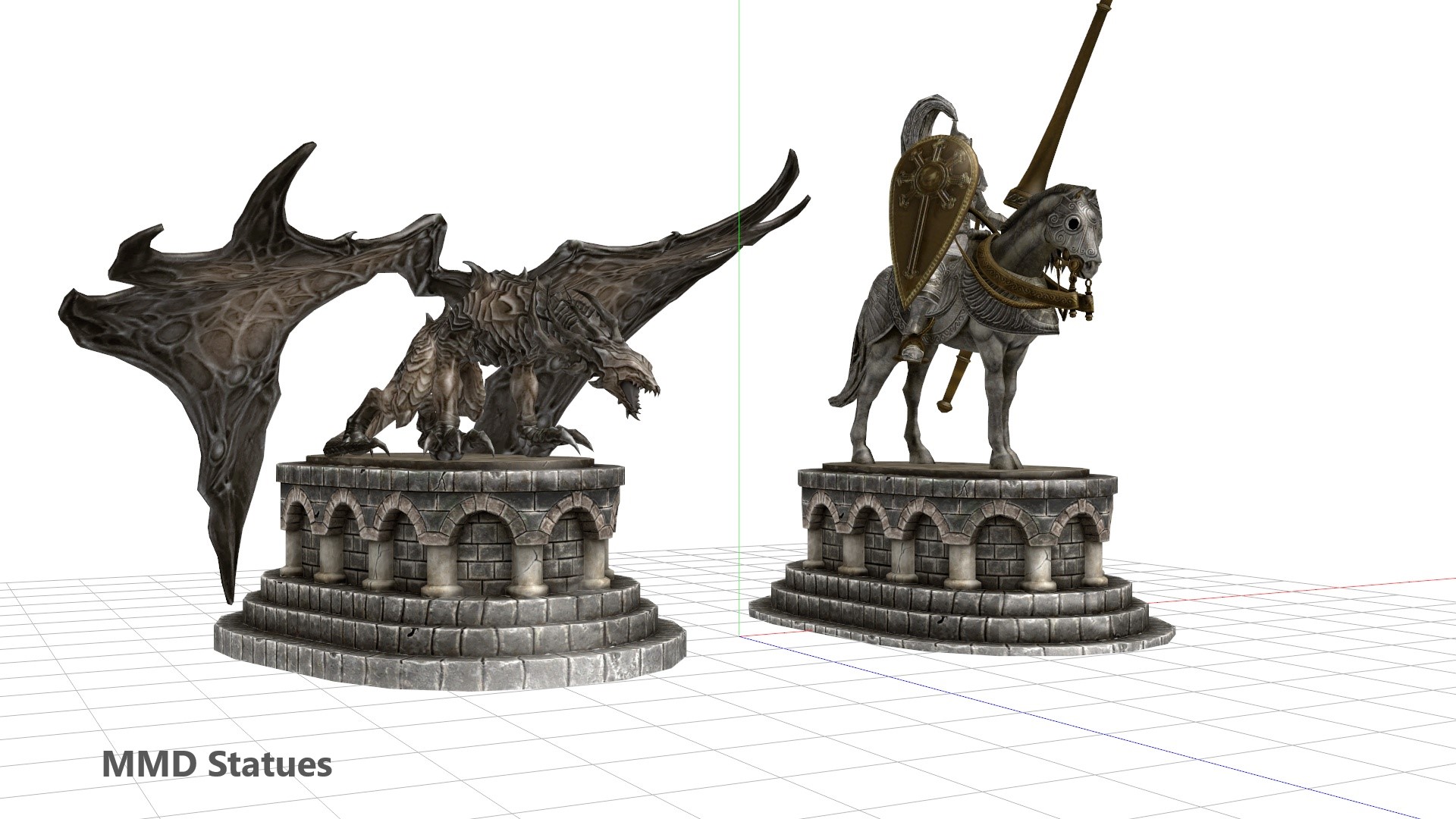 (MMD)Statues by Leberx44qa on DeviantArt