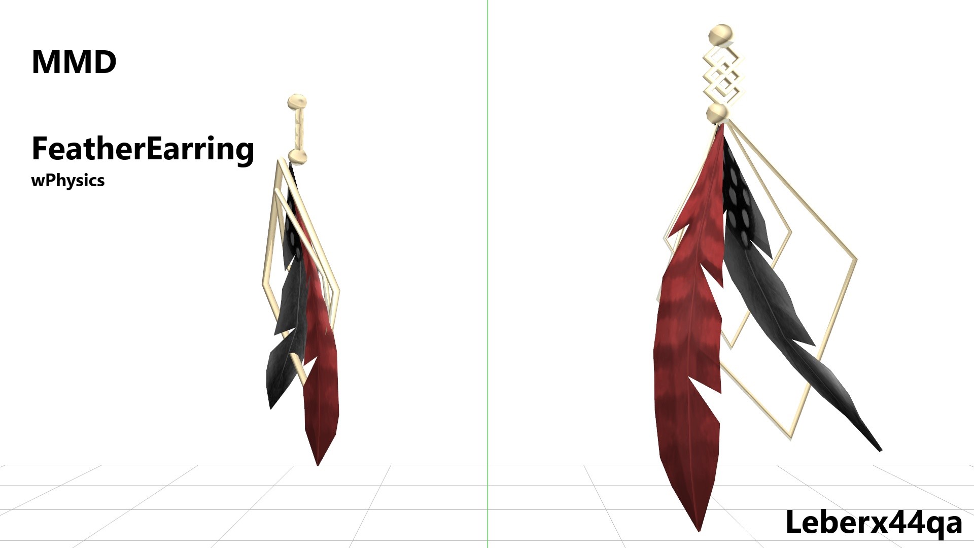 (MMD)Feather Earrings by Leberx44qa on DeviantArt