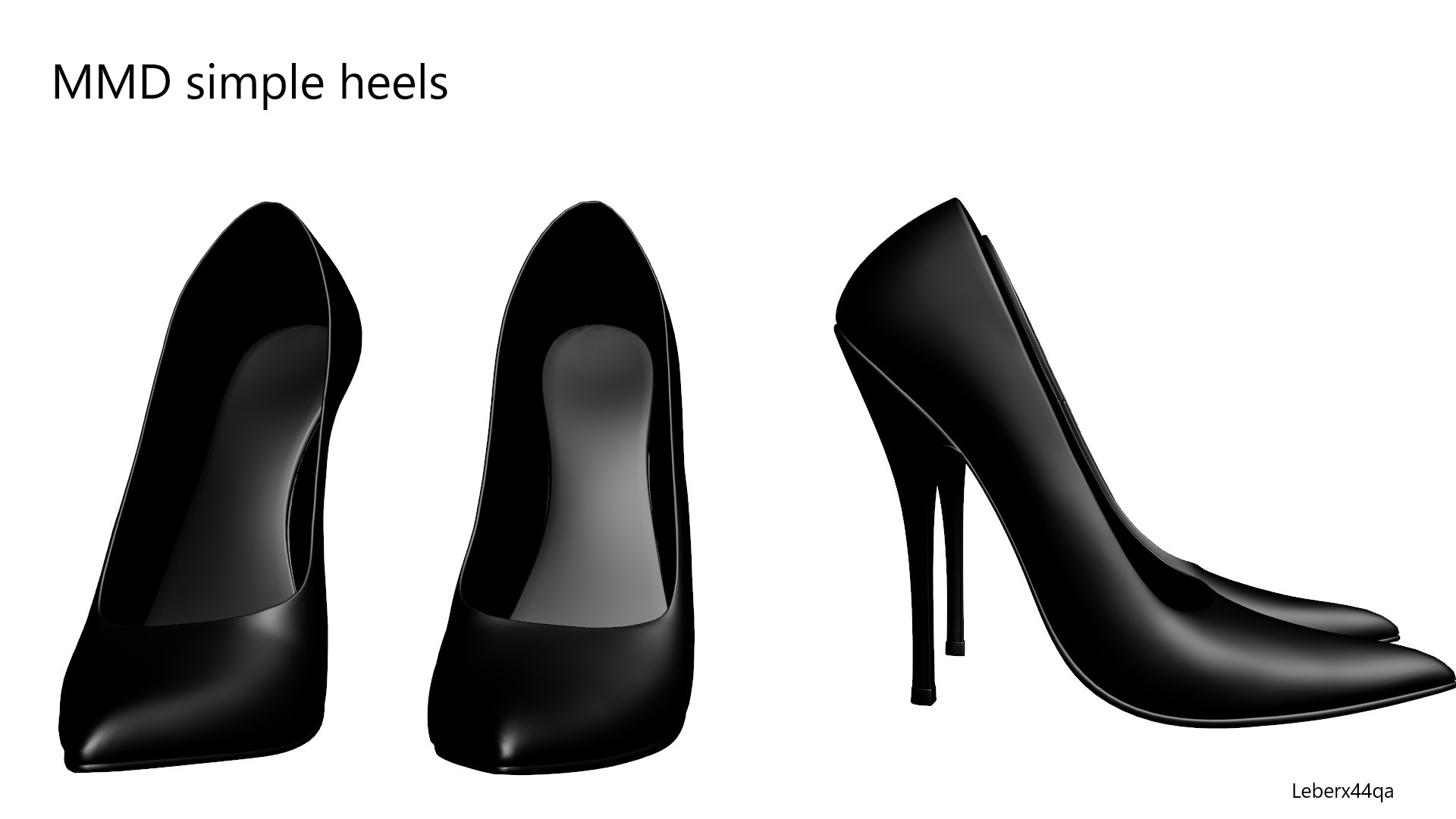 (MMD)_simple_heels_ by Leberx44qa on DeviantArt