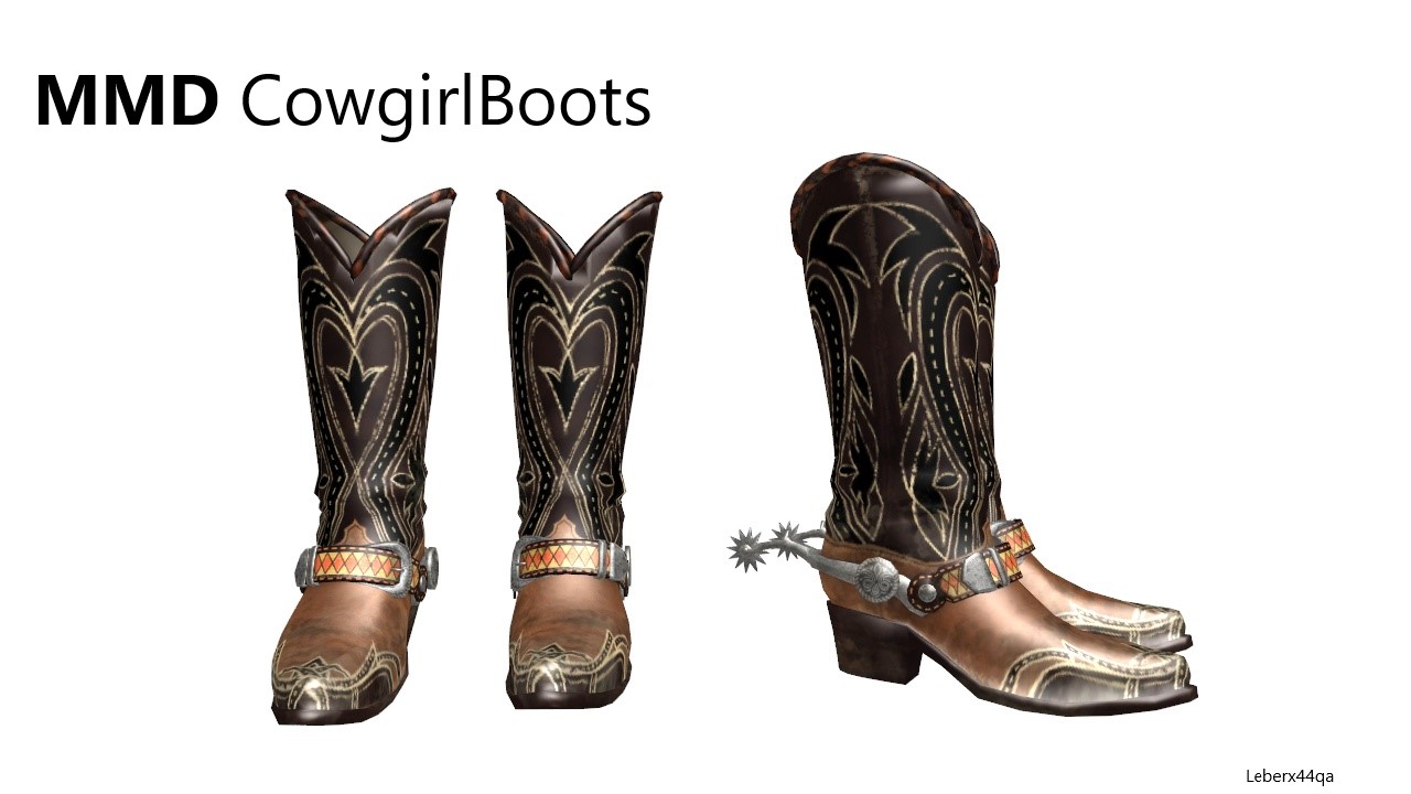 (MMD) Cowgirl Boots by Leberx44qa on DeviantArt